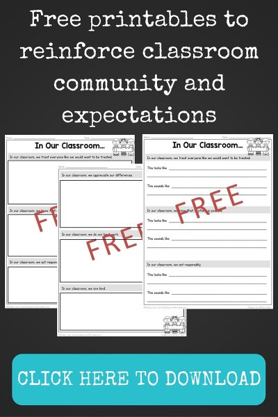 Free printables to reinforce classroom community and expectations ...