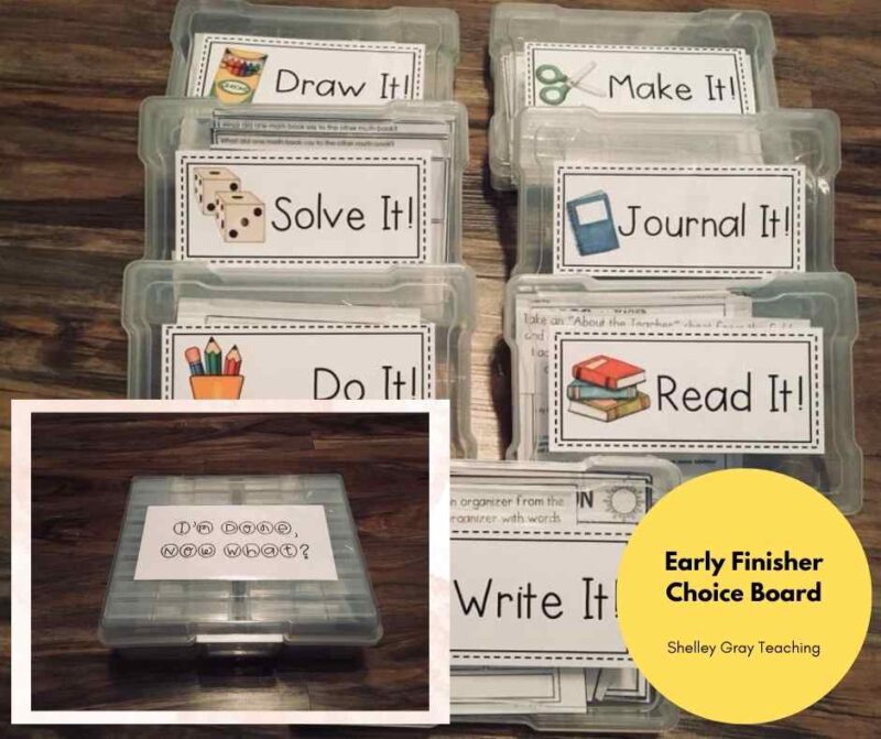 How to Create a Fun Choice Board for your Fast Finishers - Shelley Gray